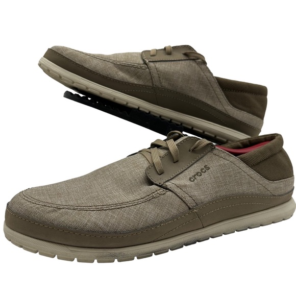 CROCS | Shoes | Crocs Santa Cruz Playa Mens 3 Canvas Boat Shoes Loafers ...